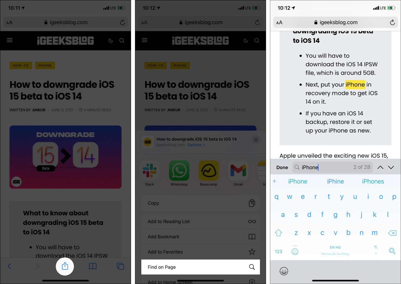 How To Search For Text On Safari Webpage From IPhone IGeeksBlog How To Search For Text On Safari Webpage From IPhone IGeeksBlog