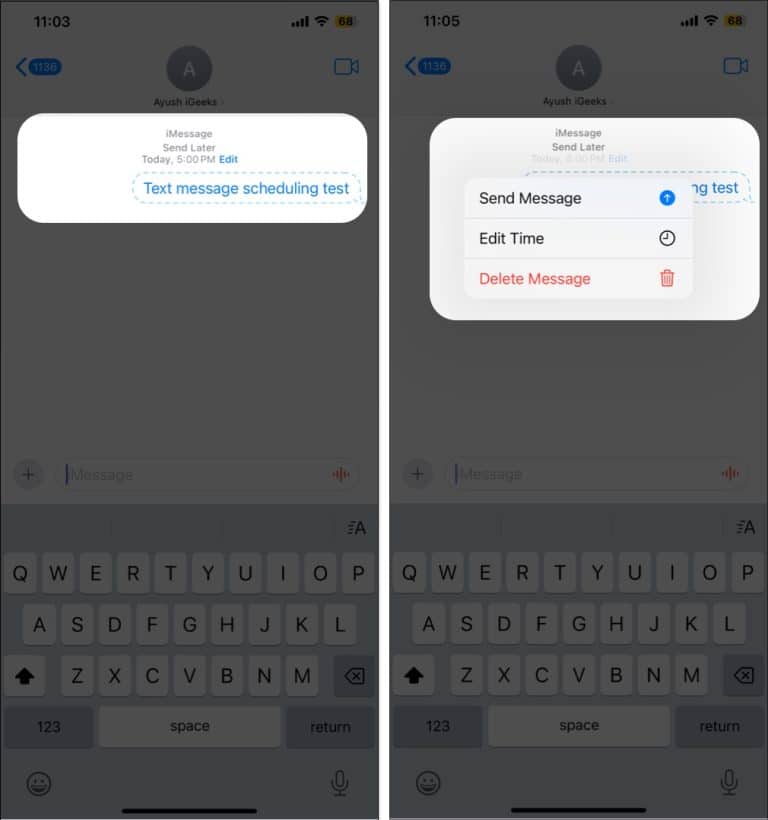 How to Schedule Text Messages on iPhone to Send Later – iGeeksBlog