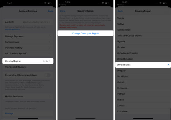 How to change your App Store country/region?
