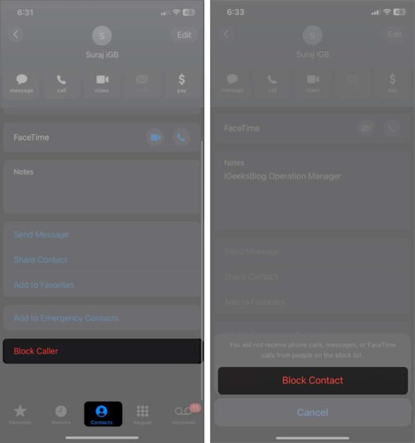 How to block a phone number on iPhone (iOS 18 updated) - iGeeksBlog