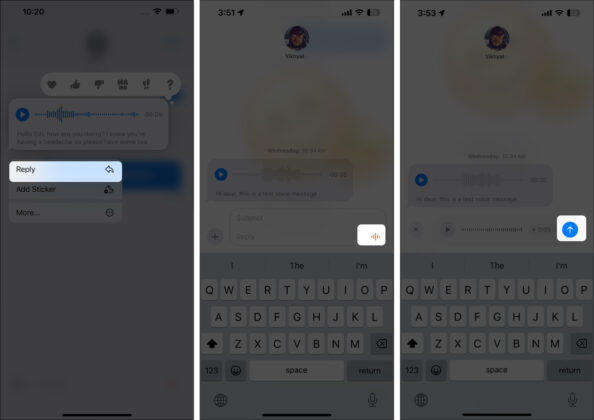 How to send audio messages on iPhone