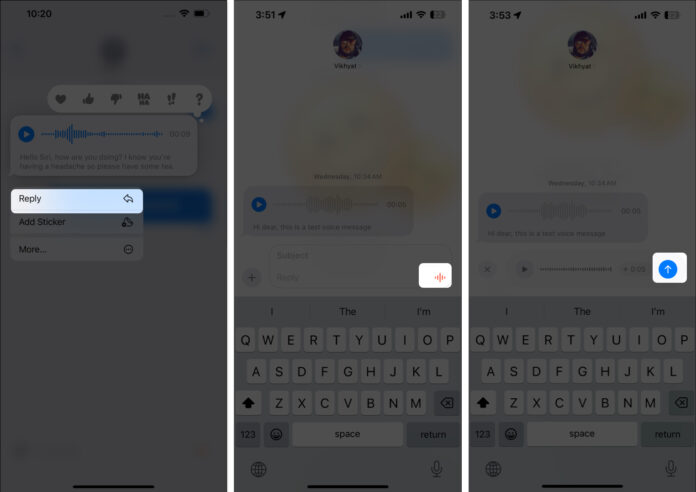 How to send audio messages on iPhone