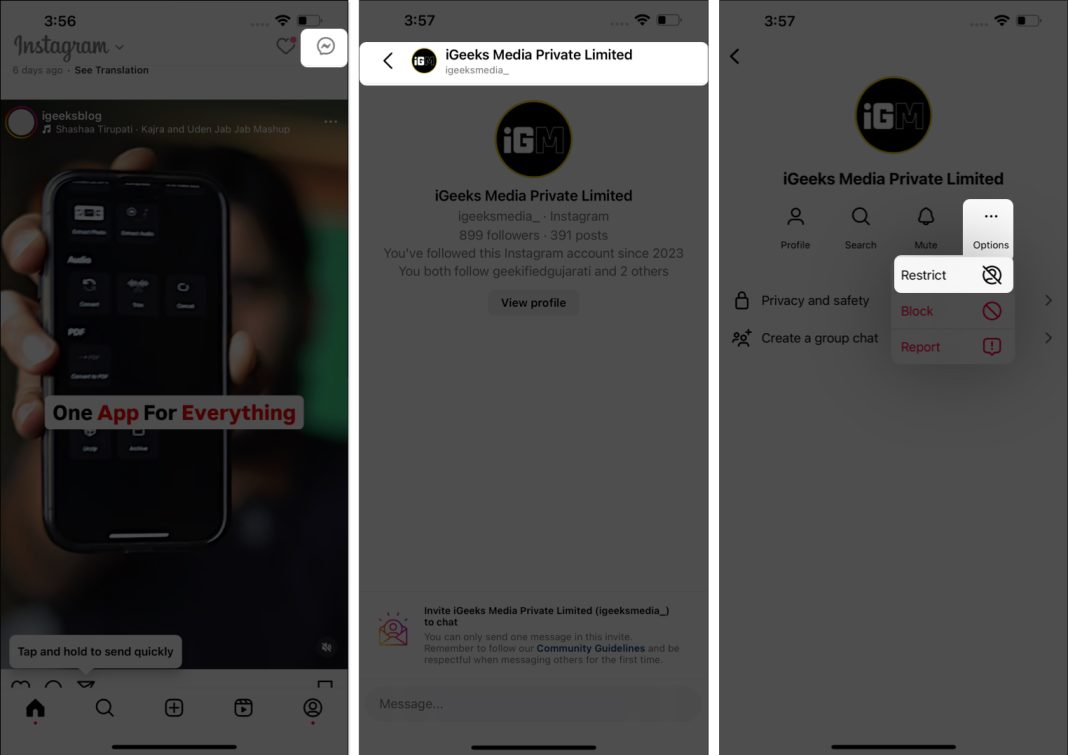 What happens when you restrict someone on Instagram? - iGeeksBlog