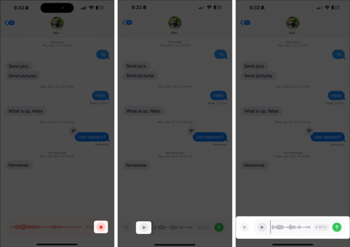 How to send audio messages on iPhone