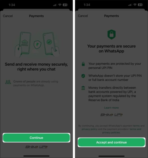 How to Set-up and Use WhatsApp Payments on iPhone – iGeeksBlog