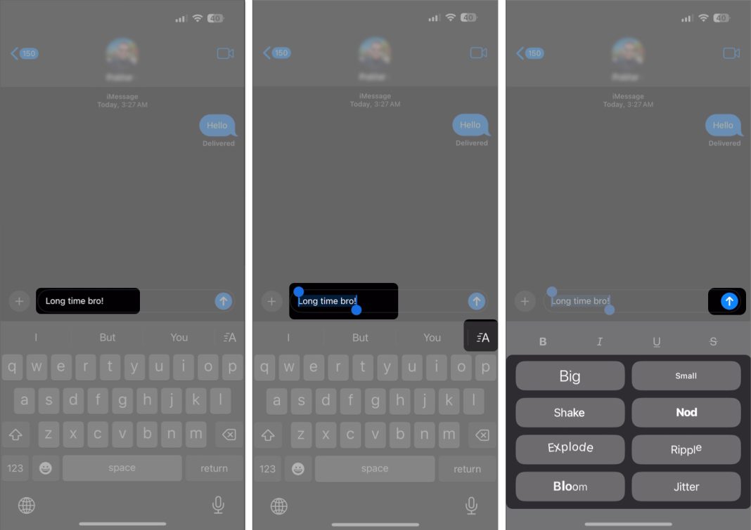 How to use text effects in Messages in iOS 18 and iPadOS 18 - iGeeksBlog