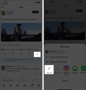 How to save a GIF from Twitter (X) on an iPhone, iPad, or desktop
