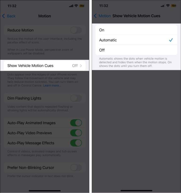 Prevent Motion Sickness with Vehicle Motion Cues on iPhone