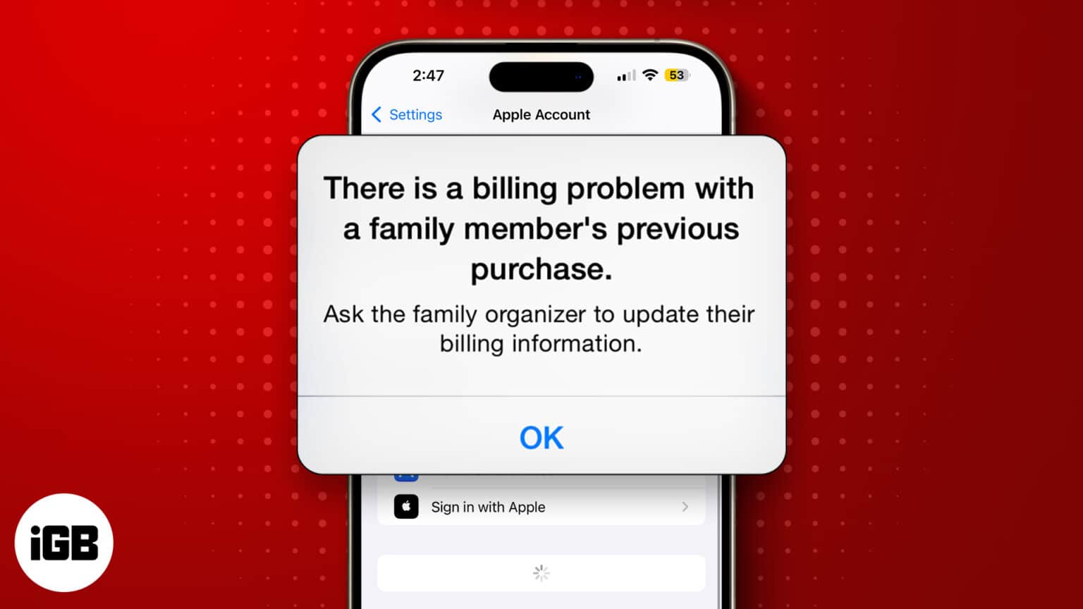 Fix there is a billing problem with a previous purchase error