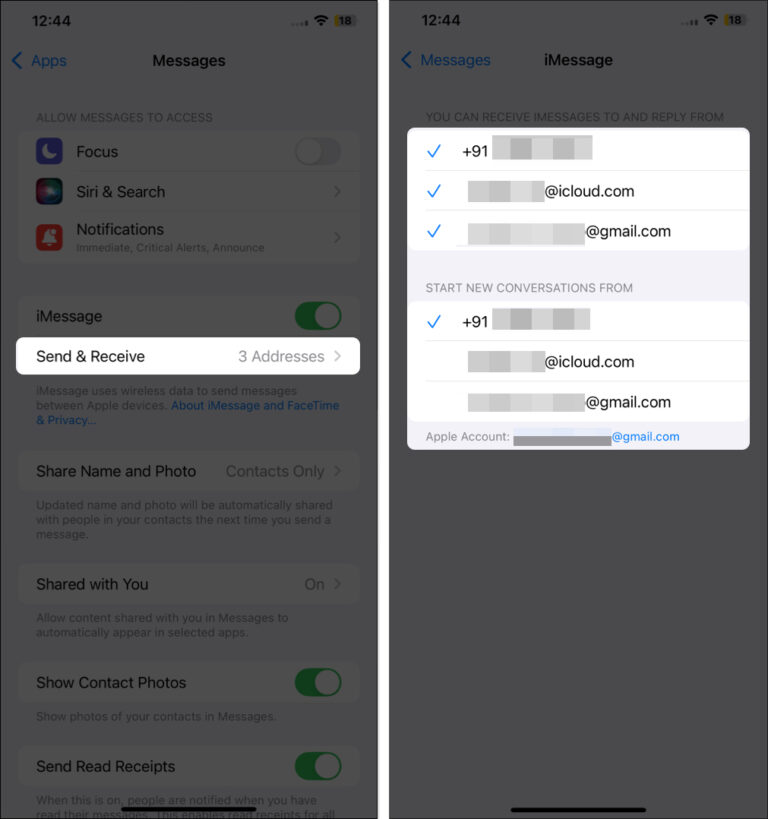 Fix iMessage not working for a particular contact