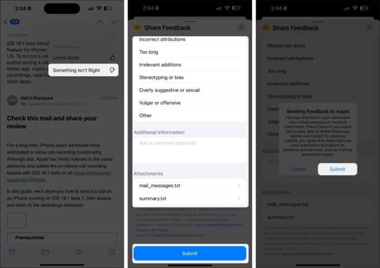 How to use the Mail app with Apple Intelligence in iOS 18.1 or later