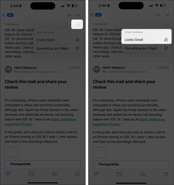 How to Use Apple Intelligence in the Mail App on iPhone - iGeeksBlog