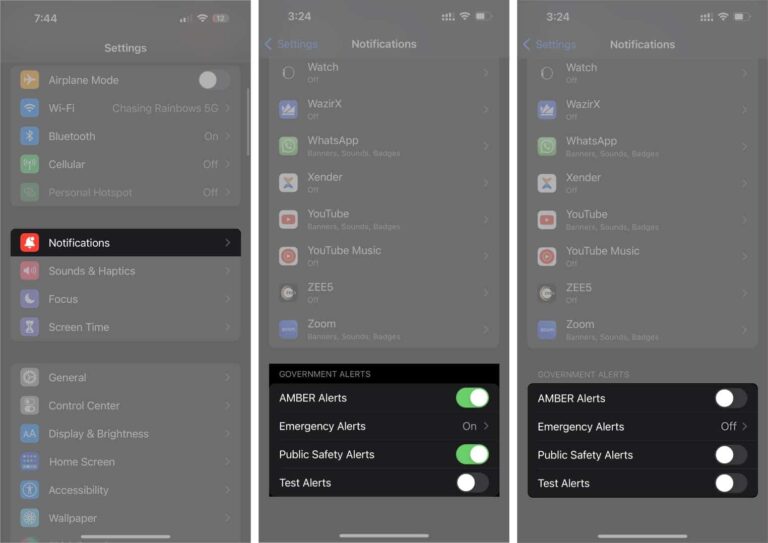 How to turn off Emergency and AMBER alerts on an iPhone