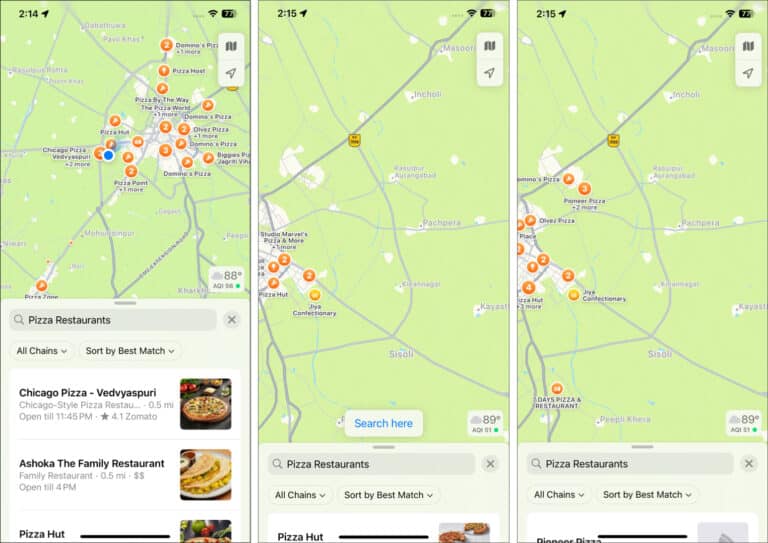 How to Use the Search Here Feature in Apple Maps – iGeeksBlog