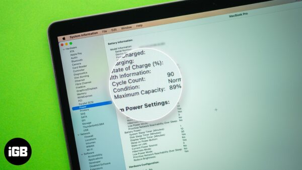 How to check battery cycle count on MacBook