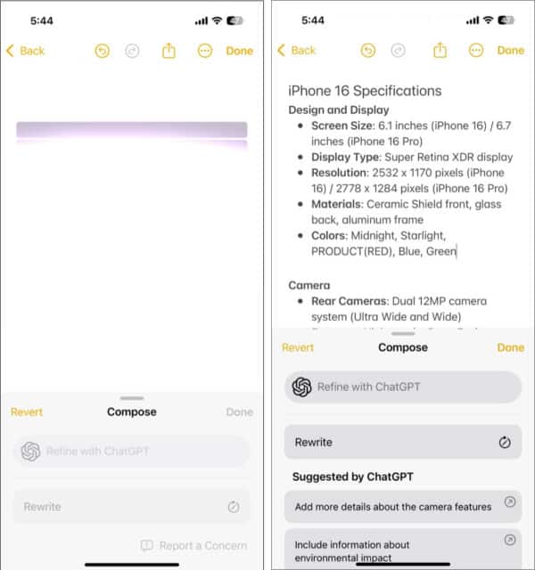 iOS 18.2: How to Use Writing Tools with Apple Intelligence on iPhone