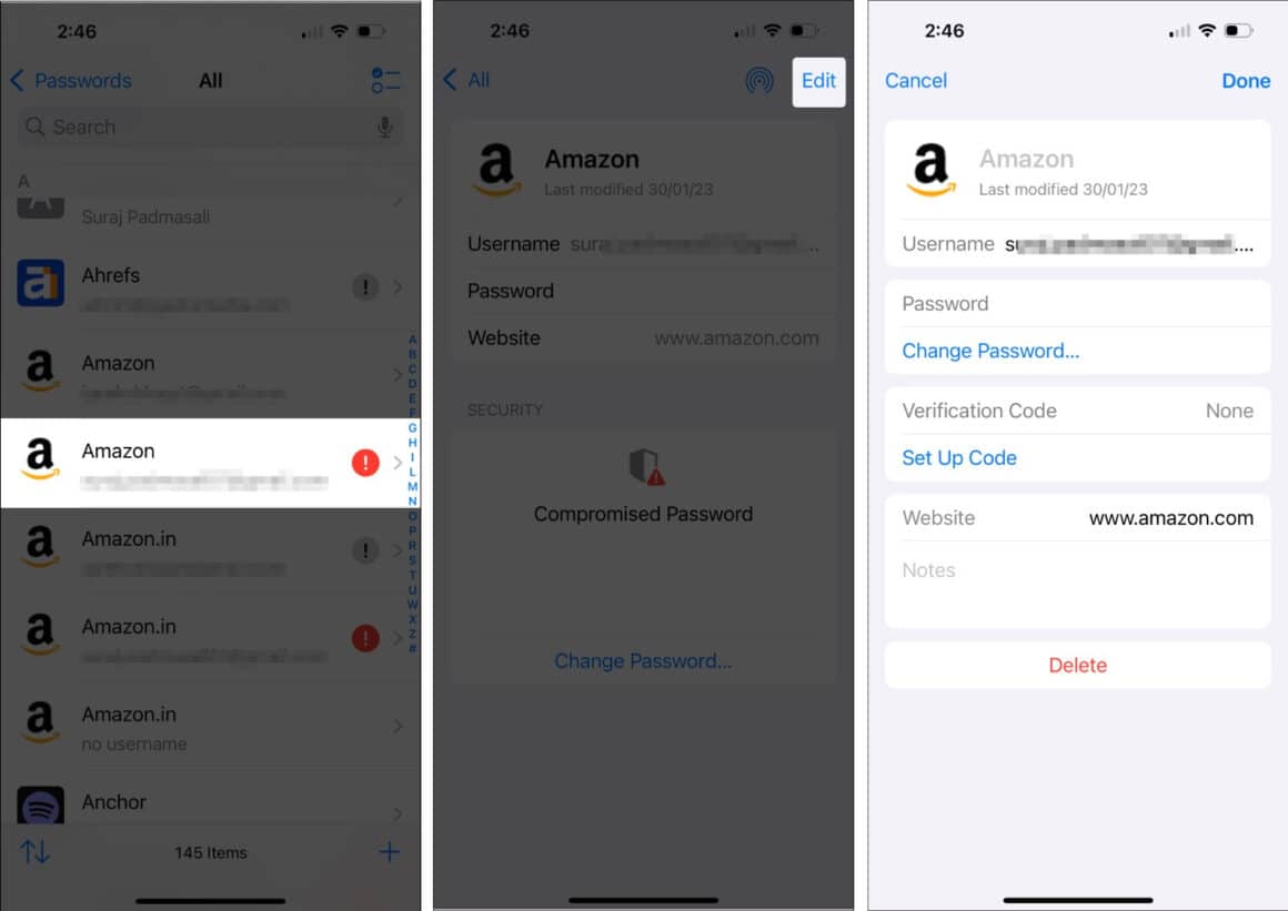 How to find saved passwords on iPhone in iOS 18 and earlier