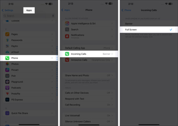 How to change the incoming call interface on your iPhone