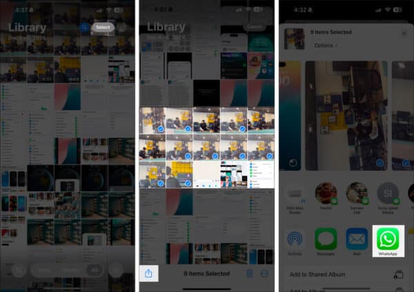 How to send multiple photos on WhatsApp for iPhone - iGeeksBlog