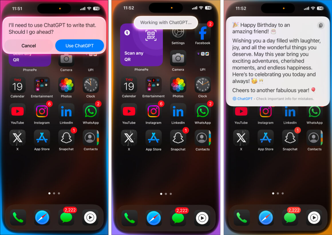 How to Use ChatGPT on iPhone with Apple Intelligence – iGeeksBlog