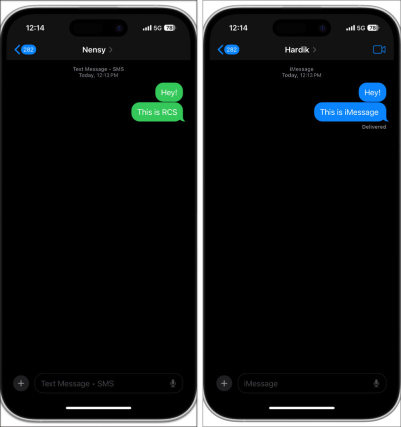 What's the difference between RCS and iMessage