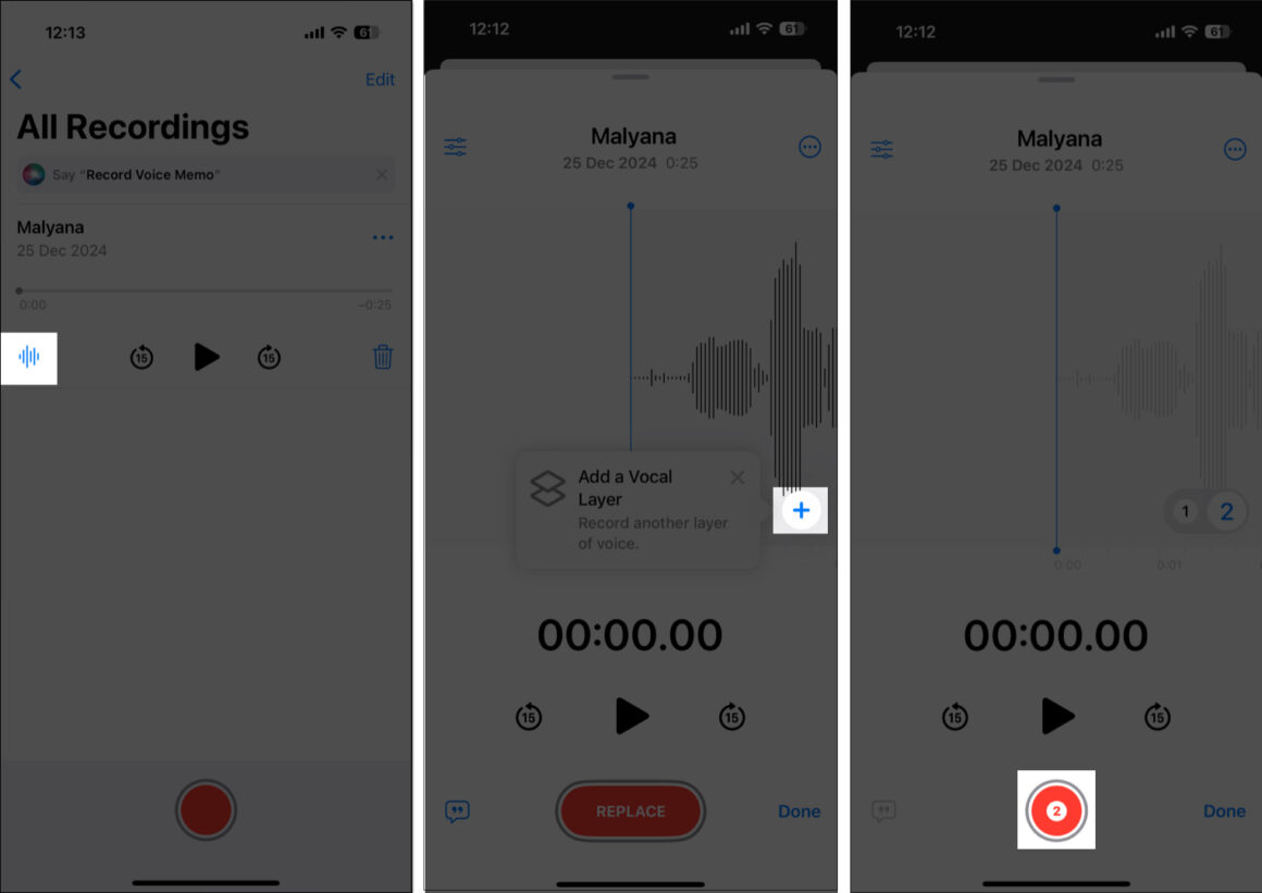 iOS 18.2: How to use layered voice memos on iPhone