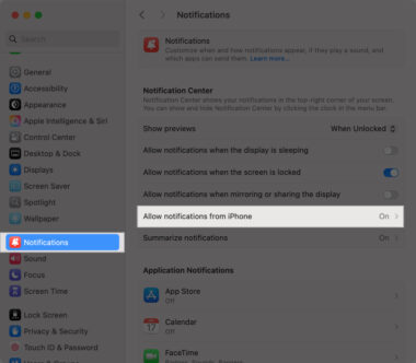 How to manage iPhone notifications on your Mac