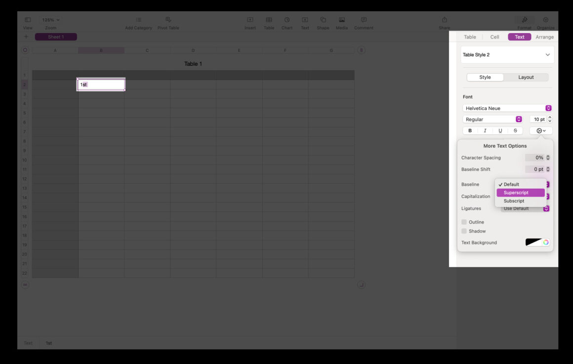 How to type superscript and subscript on Mac