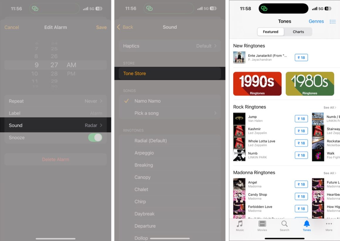 How to change alarm sound on iPhone