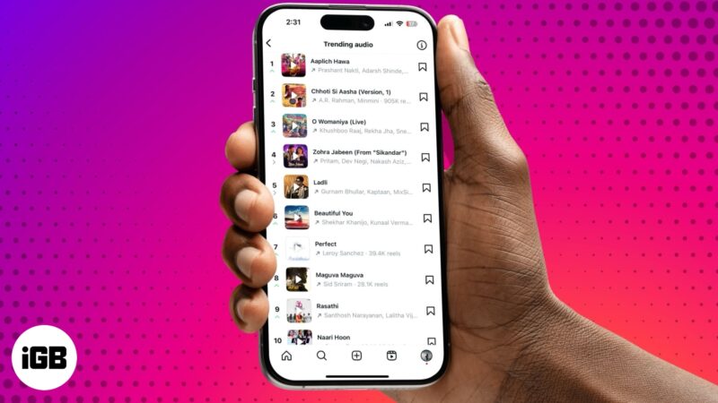 How to find trending audio on Instagram