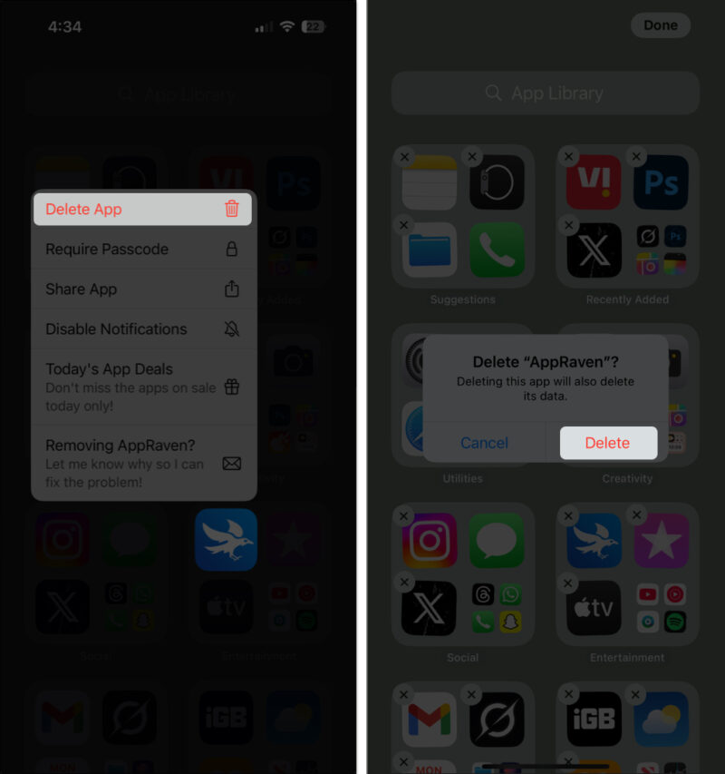 Hur man använder appbibliotek på iPhone för att hitta och hantera appar ...