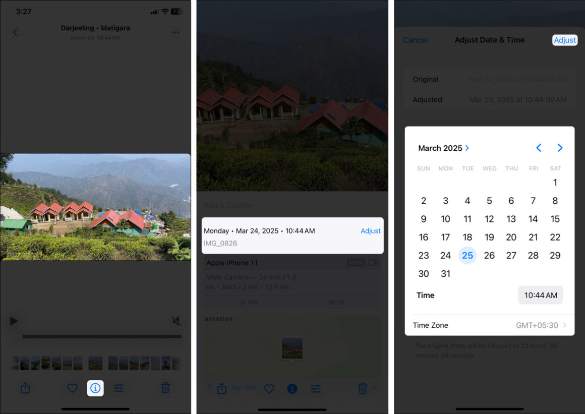 How to change the date and time of photo or Video on iPhone - iGeeksBlog