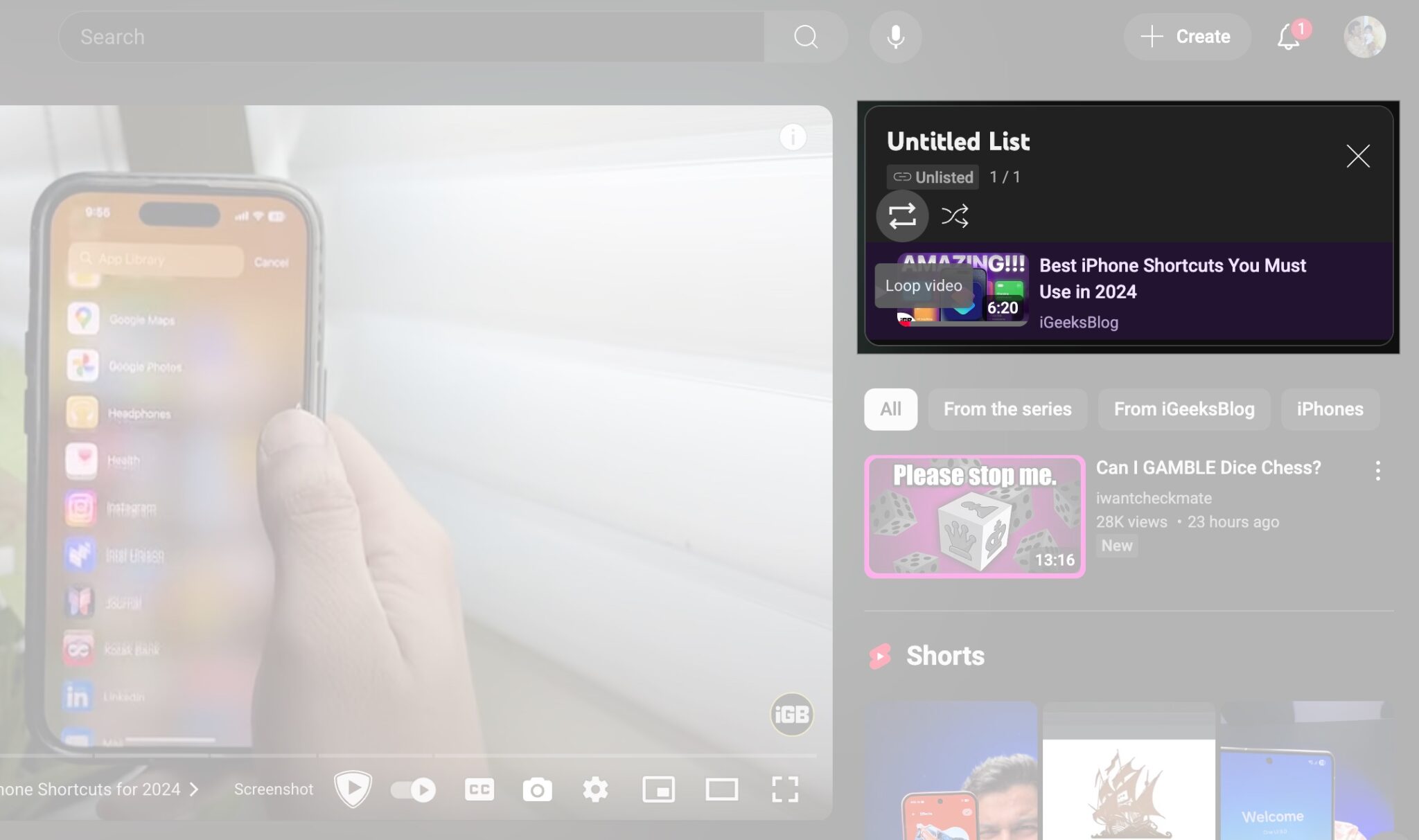 How to Loop YouTube Videos and Playlists on Any Device - iGeeksBlog