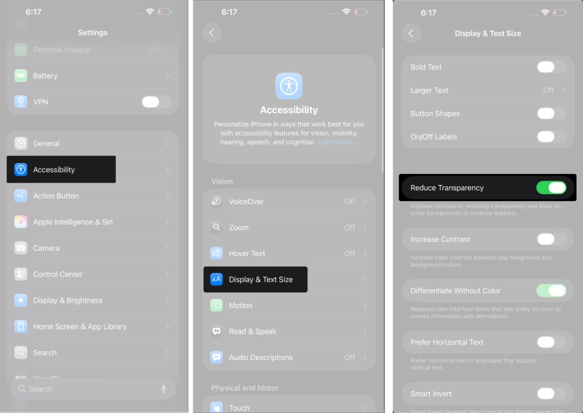 How to Tone Down Liquid Glass UI in iOS 26 - iGeeksBlog