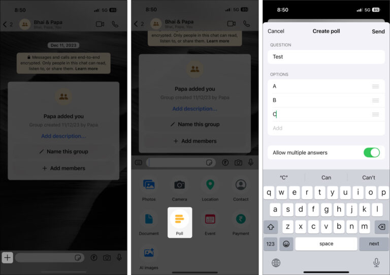How to Create a Poll on WhatsApp (2025 Guide) - iGeeksBlog
