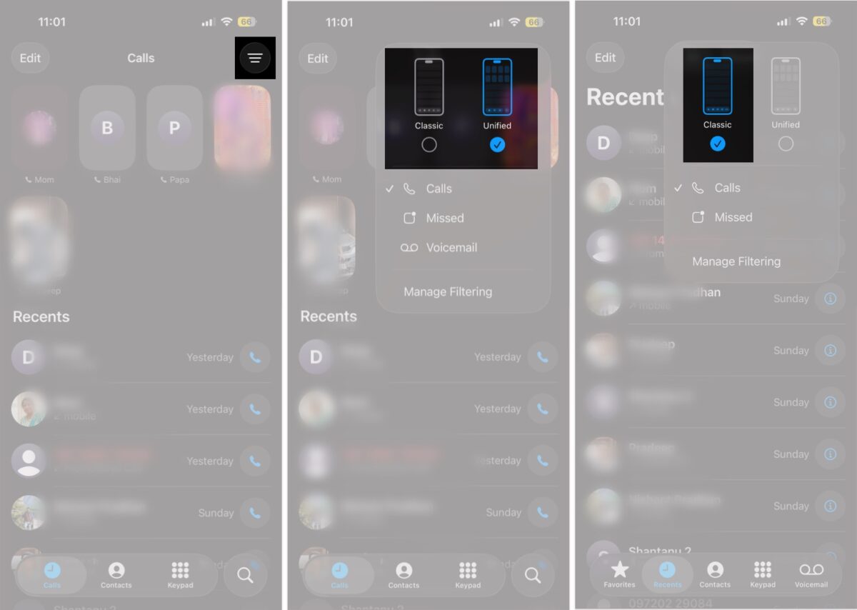 How to Bring Back the Classic Phone App Interface in iOS 26 - iGeeksBlog