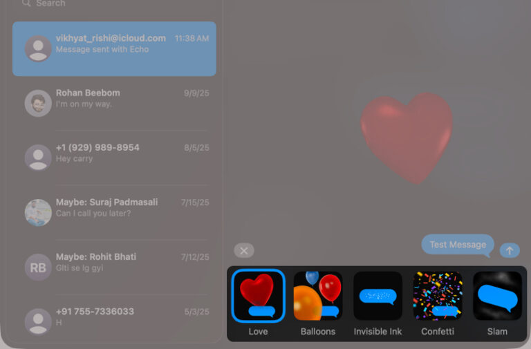 How to Send Messages with Effects on Mac – iGeeksBlog