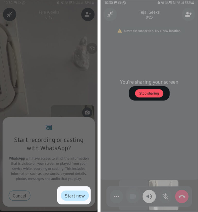 How to Share Screen on WhatsApp (iPhone, Android, and Desktop) – iGeeksBlog