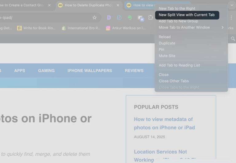 How to Use Chrome Split View on Mac to Work Faster - iGeeksBlog